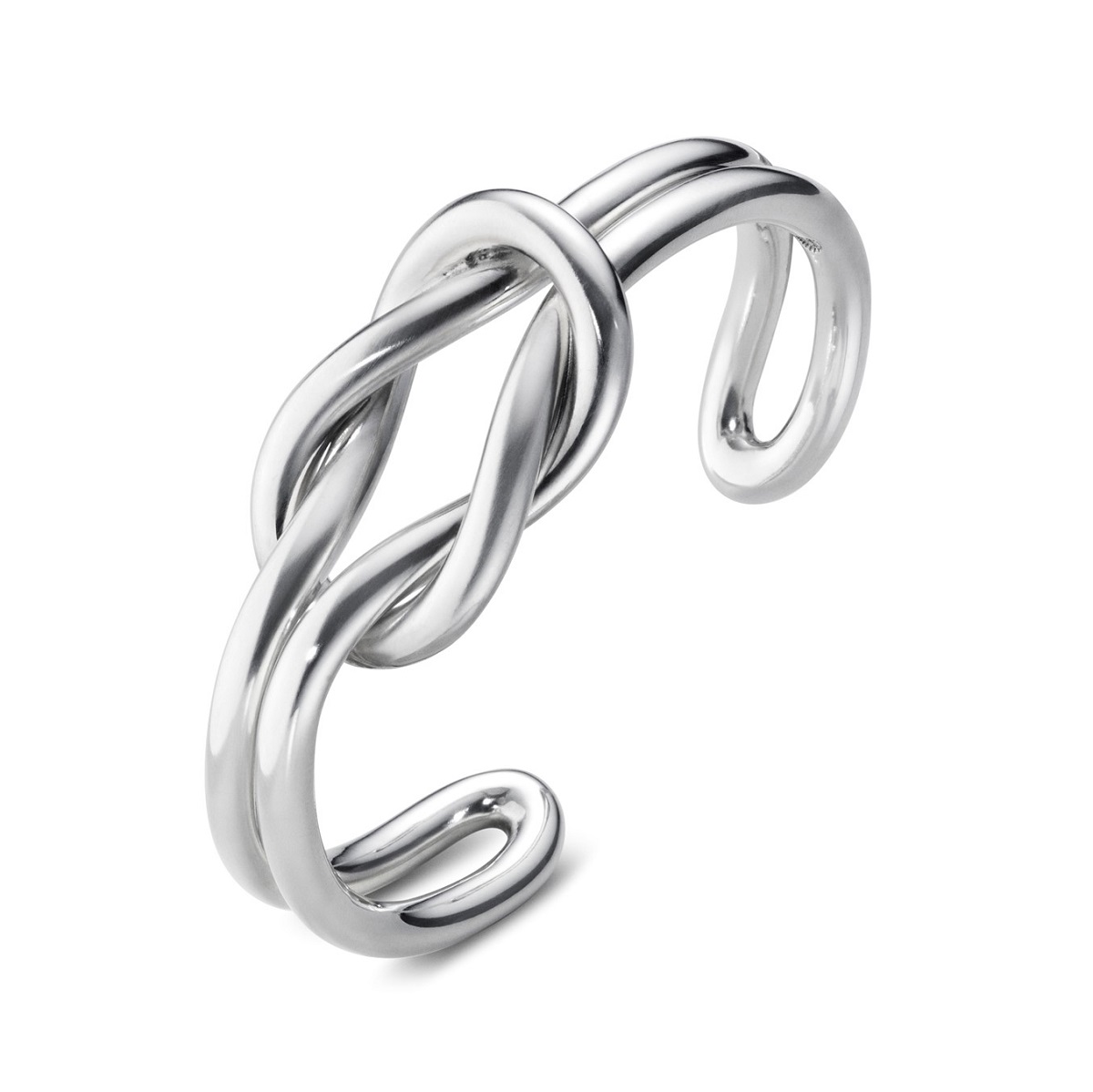 Georg Jensen silver double Love Knot bangle | Hancocks Jewellers