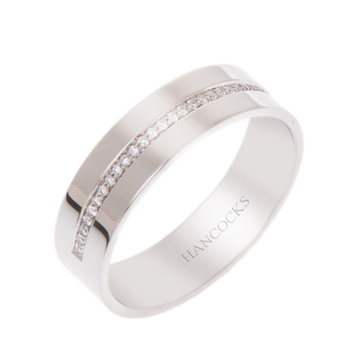 Gents Wedding Ring with Diamonds | Hancocks Jewellers