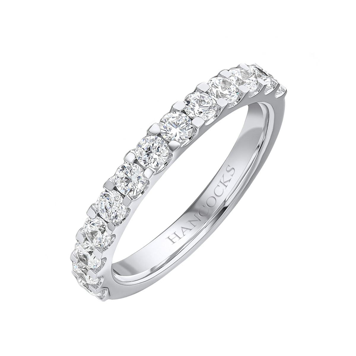 Platinum Ladies Diamond Set Wedding Ring | Hancocks Jewellers