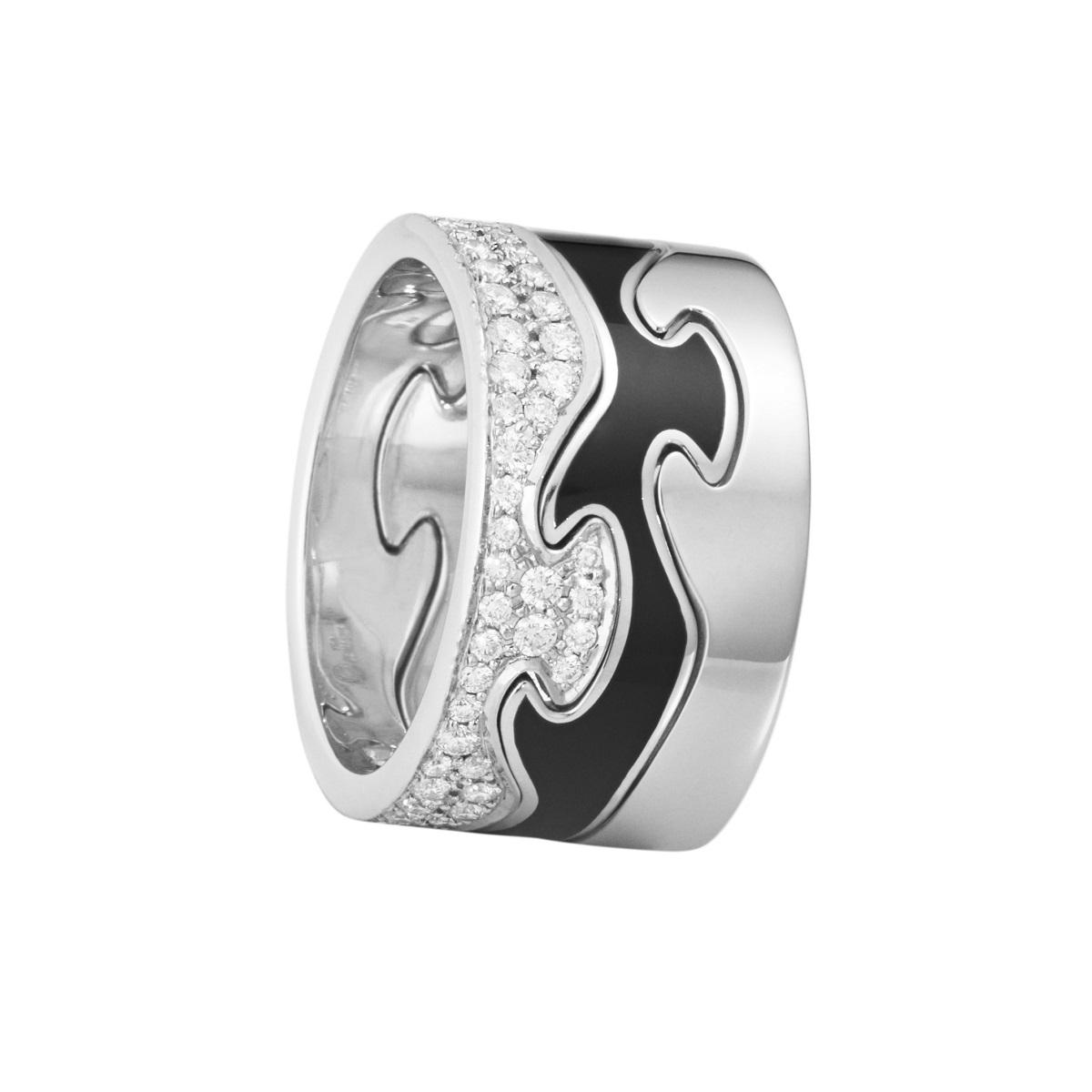 Fusion 3 Piece Ring with Black Ceramic | Hancocks Jewellers