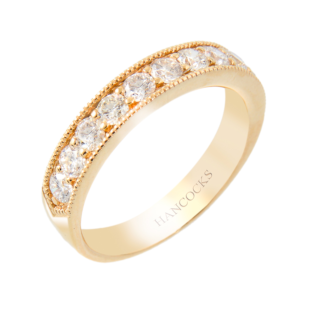 Yellow Gold Grain Set Diamond Eternity Ring | Hancocks Jewellers
